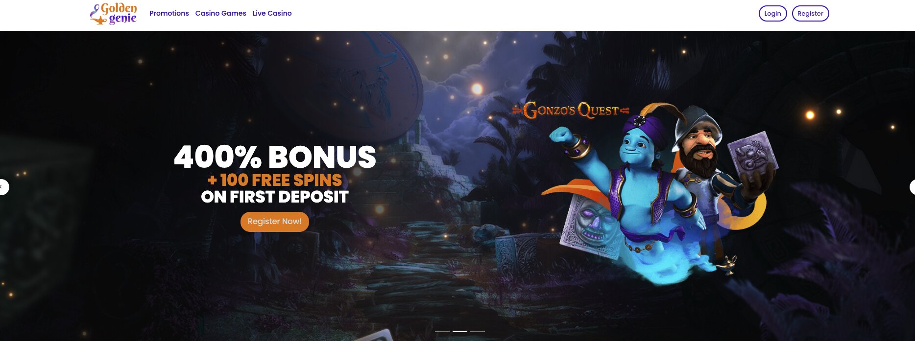 Golden Genie Casino Review - Collect 100 Free Spins!